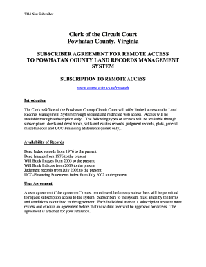 Fillable Online powhatanva Secure Remote Access Agreement - Powhatan ...