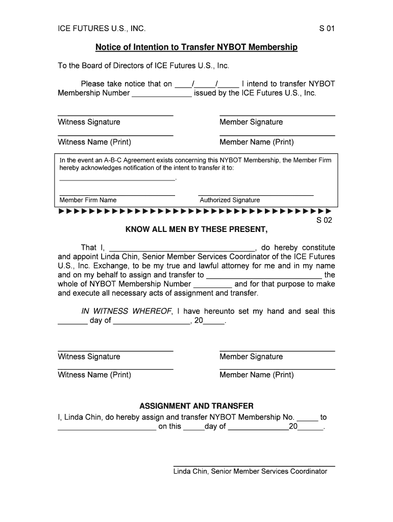 Fillable Online Form S01-S02 - Notice of Intention to Transfer ...