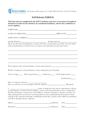 Fillable Online Forms - Associates in Employee Assistance Fax Email ...