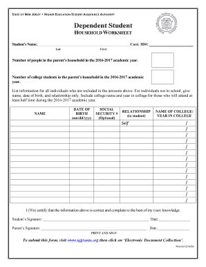 Fillable Online hesaa Dependent Student - HESAA Fax Email Print - pdfFiller