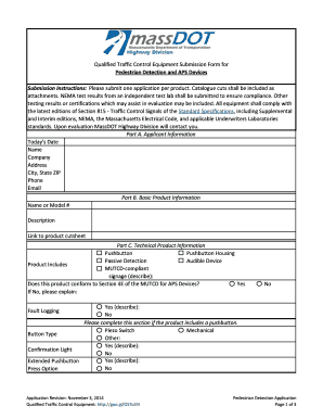 Fillable Online massdot state ma Qualified Traffic Control Equipment ...