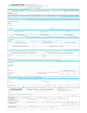Fillable Online SBI Transaction Slip.pdf - Ruby Financial Services Fax ...
