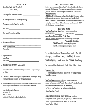 Fillable Online REAR PAGE SETUP SERVICE BOOKLET INSTRUCTIONS Fax Email ...