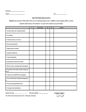 Fillable Online hcpss Indoor Environmental Quality (IEQ) Master Walk ...