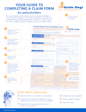 Fillable Online YOUR GUIDE TO COMPLETING A CLAIM FORM Fax Email Print ...