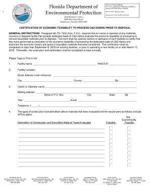 Fillable Online dep state fl Florida Department of DEP Form # 62-701. ...