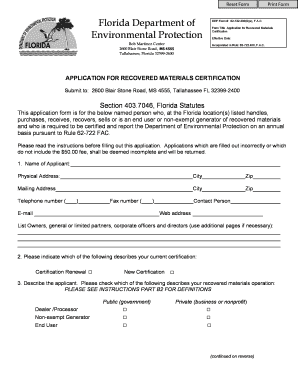 Fillable Online dep state fl DEP Form #: 62-722 Fax Email Print - pdfFiller