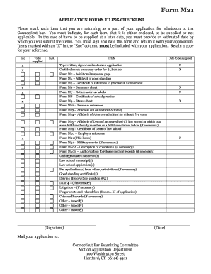 Fillable Online jud state ct Form M21 Application forms filing ...