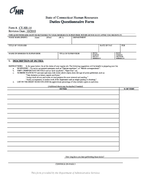 Fillable Online das state ct State of Connecticut Human Resources ...