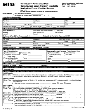 Fillable Online Individual or Aetna Leap Plan Certolizumab pegol ...