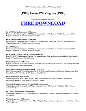 Fillable Online PDF free download book FORM 770 VIRGINIA PDF . FORM 770 VIRGINIA PDF Fax Email ...