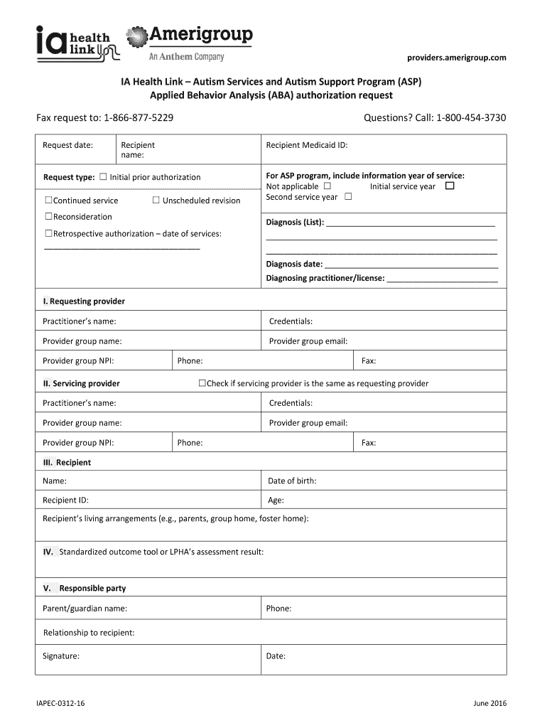 Fillable Online IA Health Link Autism Services and Autism Support ...