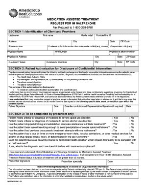 Fillable Online MEDICATION ASSISTED TREATMENT REQUEST FOR IM Fax Email ...