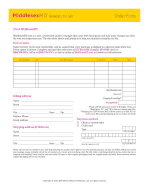 Fillable Online Sexuality for Life Order Form - Shopify Fax Email Print ...