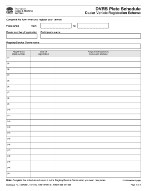 Fillable Online Dealer Plate Schedule. Dealer Plate Schedule ...