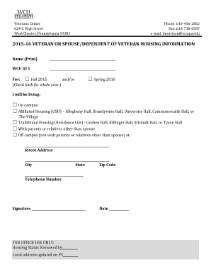 Fillable Online wcupa Western Carolina University - Military Student ...