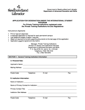 Fillable Online APPLICATION FOR DESIGNATION UNDER THE Fax Email Print ...