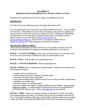 Fillable Online hood army DA FORM 12 - Army Fax Email Print - pdfFiller