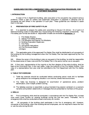Fillable Online sikkimfire nic GUIDELINES FOR MOCK FIRE DRILL AND ...
