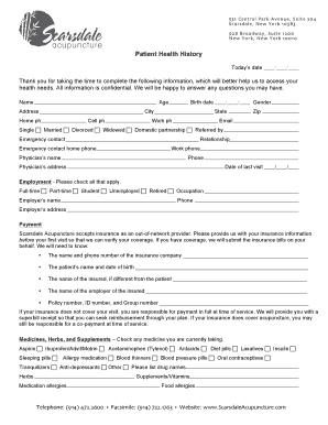 Fillable Online New Patient Health History Form.doc Fax Email Print ...