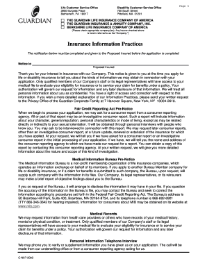 Fillable Online Application for Disability Insurance Option Exercises ...