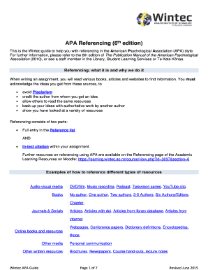 Fillable Online APA Referencing (6th edition) Fax Email Print - pdfFiller