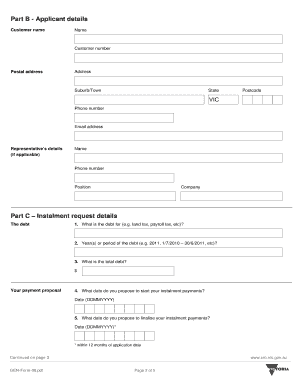Fillable Online sro vic gov General Form 6 Application to pay by ...