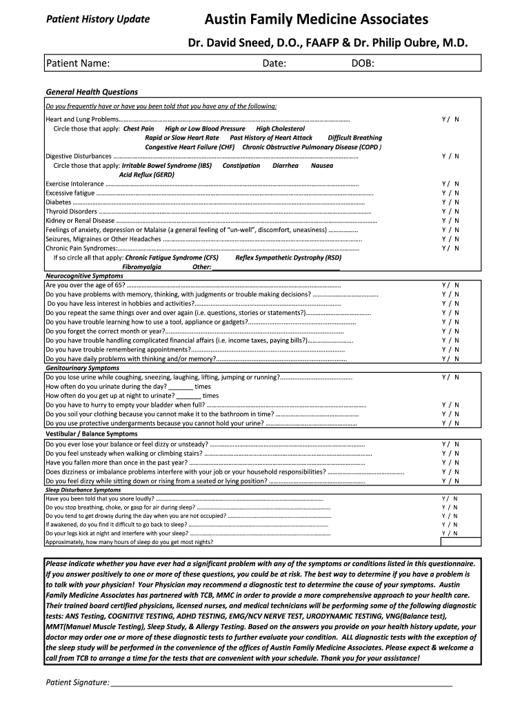 Fillable Online Dr. David Sneed, D.O., FAAFP & Dr. Philip Oubre,... Fax ...