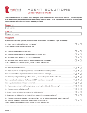 Fillable Online This Questionnaire must be filled out in full and ...