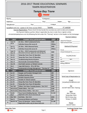 Fillable Online a PDF version of our Registration - Tampa Bay Trane Fax ...