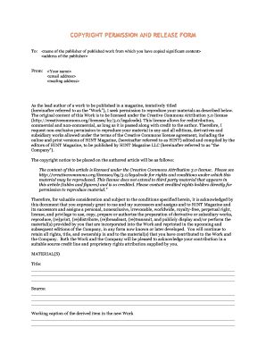 Fillable Online HINT Copyright Release Form Fax Email Print - pdfFiller