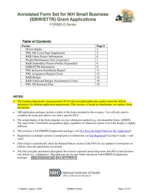 Fillable Online grants nih Annotated Form Set for NIH Small Business ...