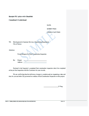 Fillable Online Sample FCI Letter with Checklist Fax Email Print ...