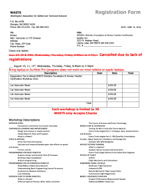 Fillable Online k12 wa WASTS Registration Form - k12.wa.us - k12 wa Fax ...