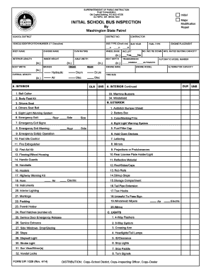 Fillable Online k12 wa Initial School Bus Inspection Form - Office of ...