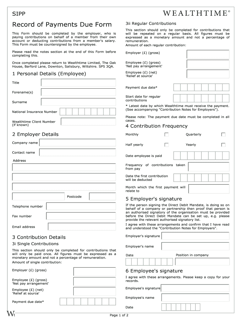 Fillable Online 3ii Regular Contributions Fax Email Print - pdfFiller