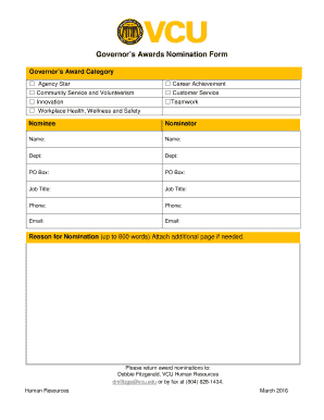 Fillable Online hr vcu Award nomination form rev 50913.pub - VCU ...