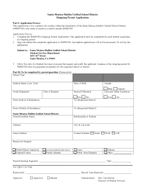 Fillable Online smmusd Santa Monica-Malibu Unified School District ...