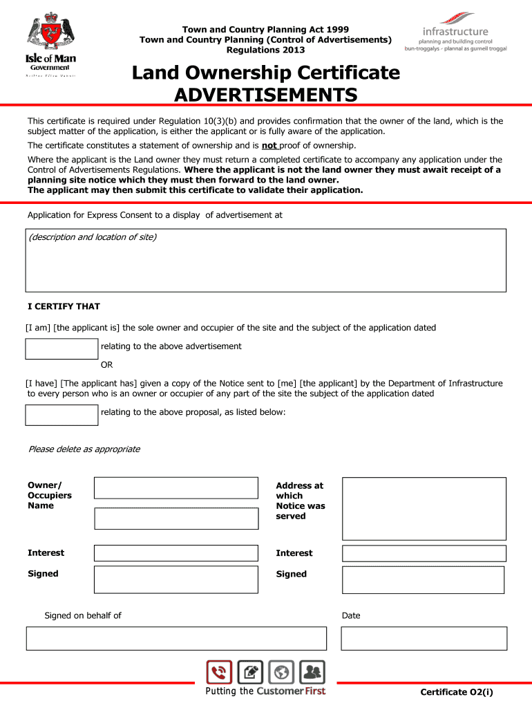 Fillable Online gov Town and Country Planning (Control of ...