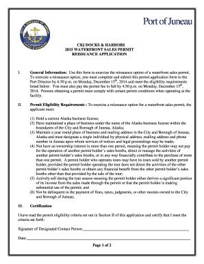 Fillable Online juneau CBJ DOCKS & HARBORS Fax Email Print - pdfFiller