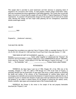 Fillable Online This sample deed is provided to assist landowners and ...