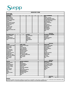 Fillable Online stepp co Stepp - Inventory form - stepp co Fax Email ...