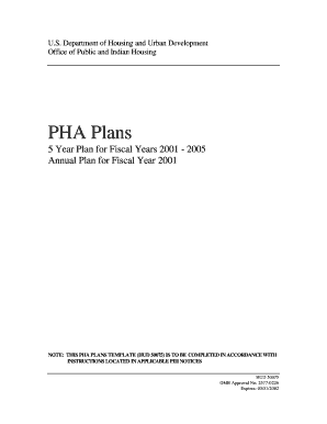 Fillable Online hud NOTE: THIS PHA PLANS TEMPLATE (HUD 50075) IS TO BE ...