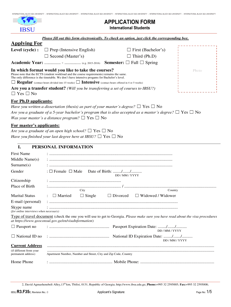 Fillable Online ips ibsu edu application form - Student Affairs Fax ...