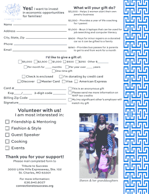 Fillable Online connectionstosuccess Connections to Success - Donation ...