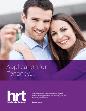 Fillable Online Application for Tenancy - Electronic Form Fax Email ...