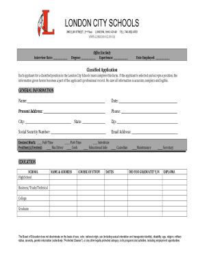 Fillable Online london k12 oh London City Schools - london k12 oh Fax ...