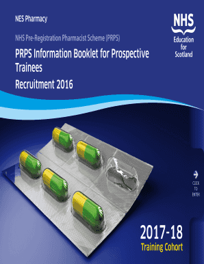Fillable Online NHS Pre-Registration Pharmacist Scheme (PRPS) Fax Email ...