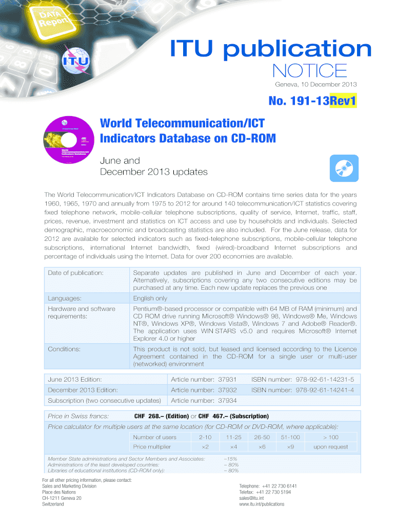 Fillable Online itu World Telecommunication/ICT - itu Fax Email Print - pdfFiller