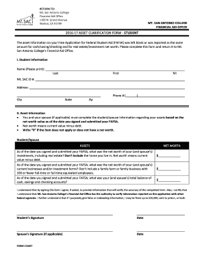 Fillable Online mtsac 16-17 Asset Clarification Form-Student - mtsac ...